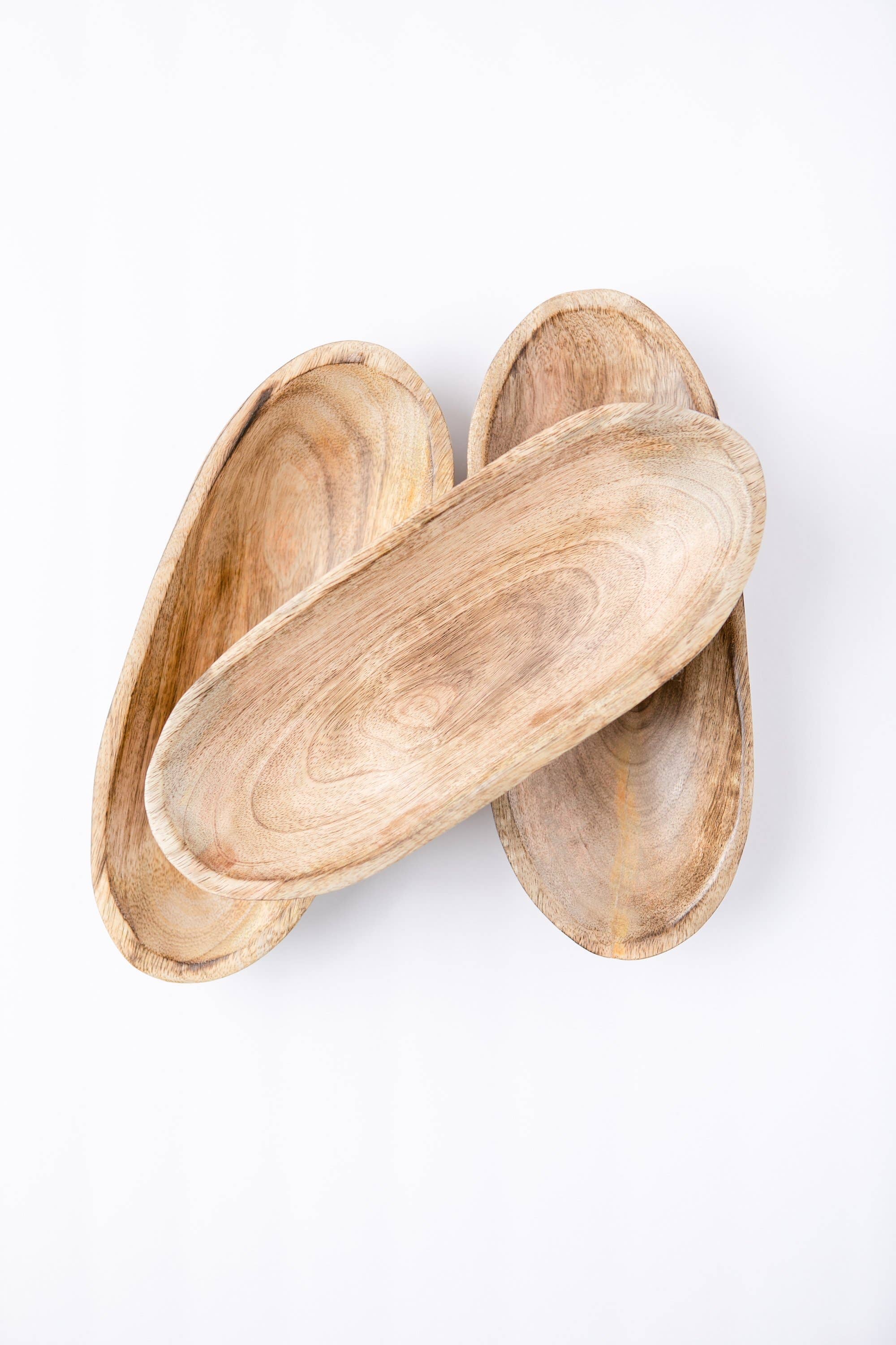 Mango Wood Boat Tray: Large – Olson's Flowers & Gifts